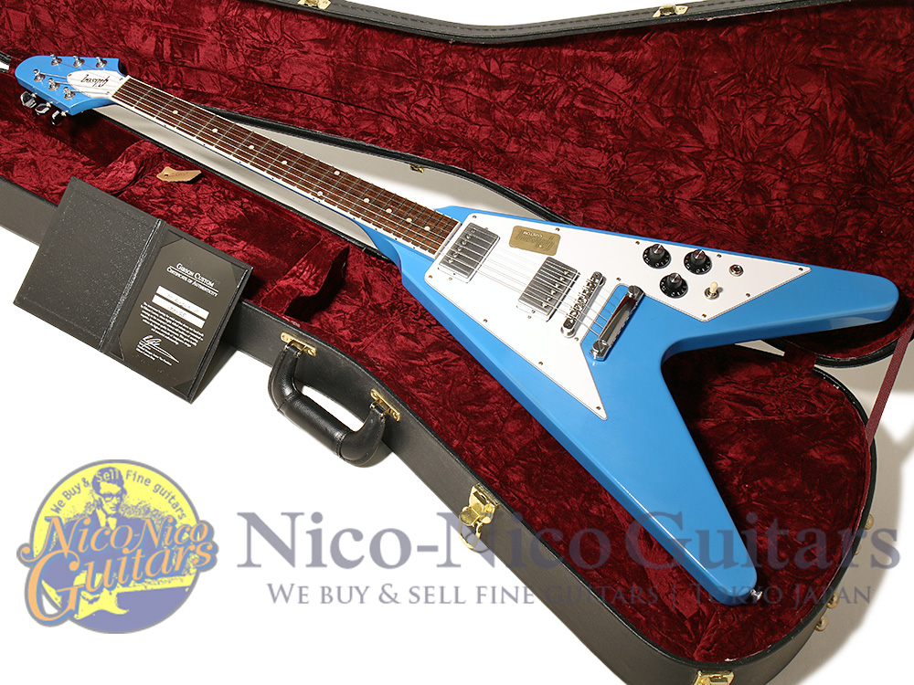 GIBSON CUSTOM SHOP 2017 70’S FLYING V VOS (MAUI BLUE) | Flying v guitar ...